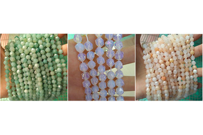 亚马逊切面蛋白石东陵玉菱形散珠