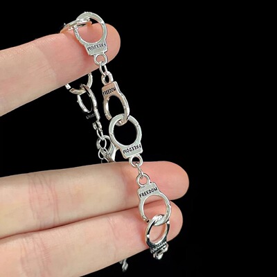 Vintage古着 Silver handcuffs手链