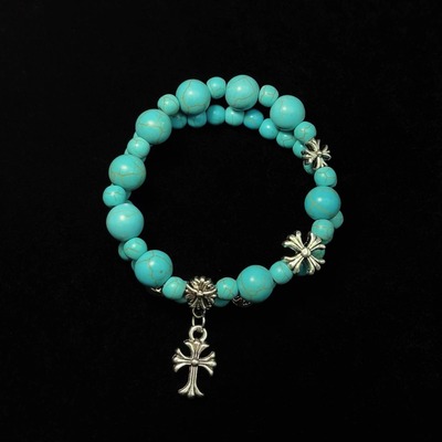 Vintage古着 Turquoise Cross Heart手串