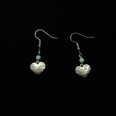 Vintage古着 Turquoise love耳饰