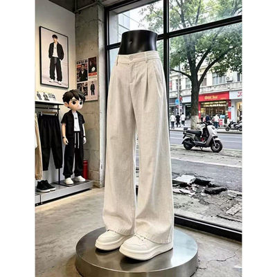 Crying Center哭喊中心老钱风夏季休闲裤亚麻西裤宽松透气直筒裤