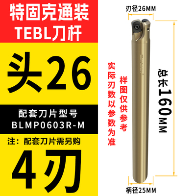 快进给铣刀杆TEMBL高速粗铣刀盘BLMP0603R-M特固克通装双面铣刀片