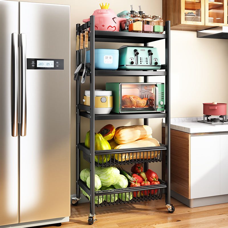 蔬菜厨房置物架菜架专用落地多层多功能储物柜放菜篮子锅具收纳架_虎窝淘