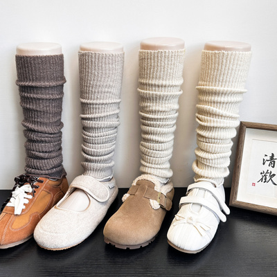 针织jk袜套55cm加长羊毛袜子女秋