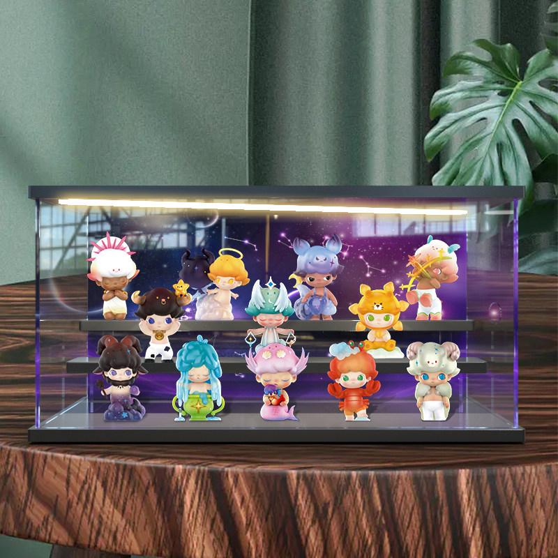 适用泡泡玛特 DIMOO星座系列盲盒场景展示盒潮流摆件网红收纳盒_虎窝淘