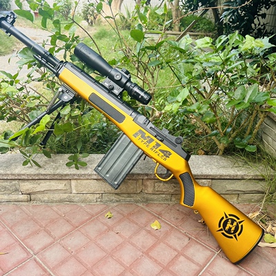 新款大号抛壳M14狙击枪AWM射手步抢巴雷特男孩儿童软弹玩具枪吃鸡