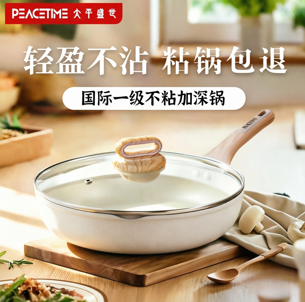 太平盛世锅麦饭石不沾锅炒锅炒菜锅锅家用炒菜锅不沾锅家用炒锅