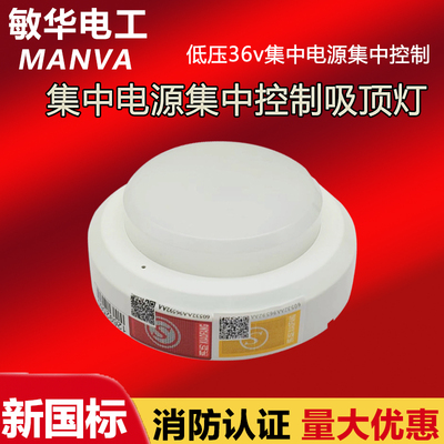 敏华电工智能消防应急照明灯集中电源箱集中控制A型小吸顶灯36v
