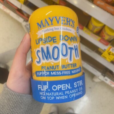 Mayvers UPSIDE DOWN 澳洲代购直邮 100%天然无添加花生酱 450g
