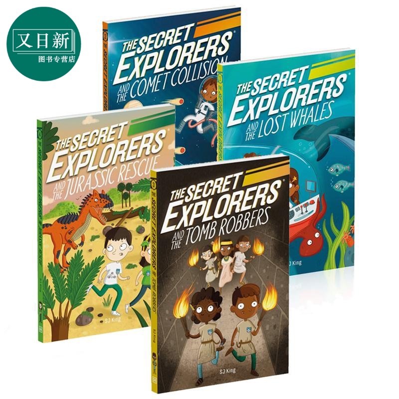 探密者4册套装 DK The Secret Explorers 1-4古埃及太空海洋恐龙儿童文学故事科普知识读物英文原版 7-9岁又日新_虎窝淘