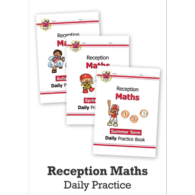 英国CGP原版New Maths Daily Practice Book  Reception Autumn Spring Summer Term幼儿园数学练习春夏秋期套装3册