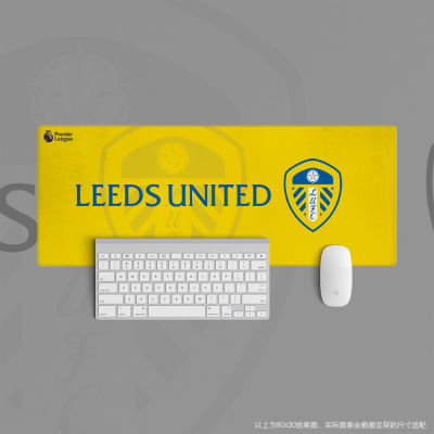鼠标垫超大办公键盘桌足球迷学生用品家用厚锁边英超利兹联leeds
