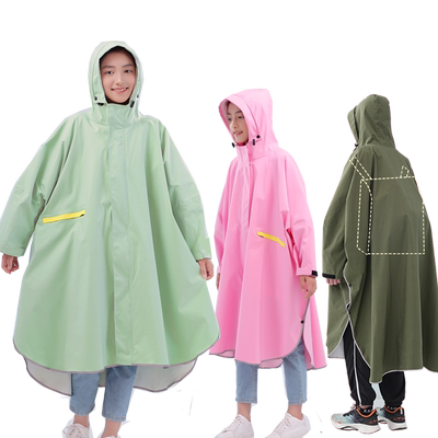 儿童雨衣女童小学生可背包男大童