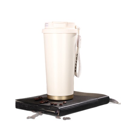 可印logo316不锈钢咖啡杯双饮高颜值保温杯陶瓷内胆大容量保温杯