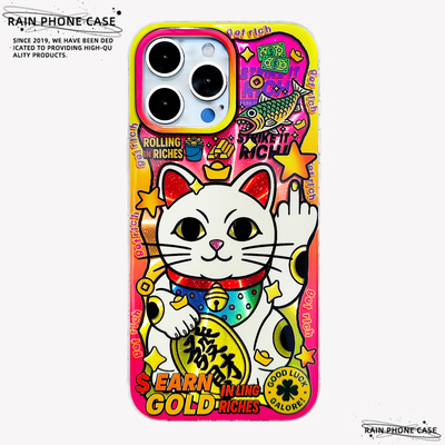 招财猫IMD双层苹果手机壳