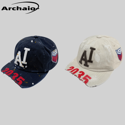 ProjectGR刺绣标语泼墨鸭舌帽