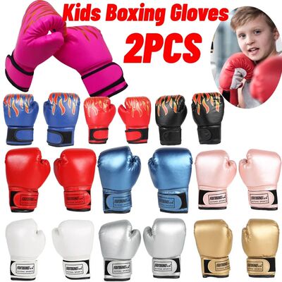 2pcs Kids Boxing Gloves PU Leather MMA Fighting Gloves Punch