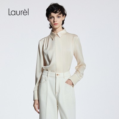 【三醋酯纤维】Laurel劳芮款通勤缎面衬衫LWD365C02000