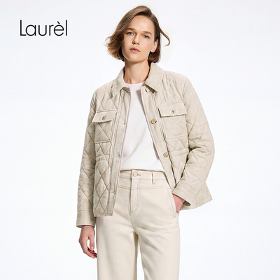 【白鹅绒】Laurel劳芮26秋冬新款口袋菱格绗缝羽绒服LWD366L06500