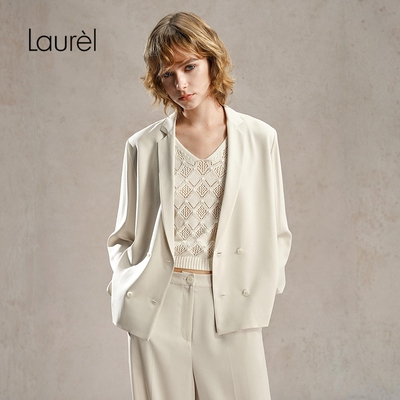 【22MM弹力重绉】Laurel劳芮26夏新款双排扣直身西装LWL372T06100