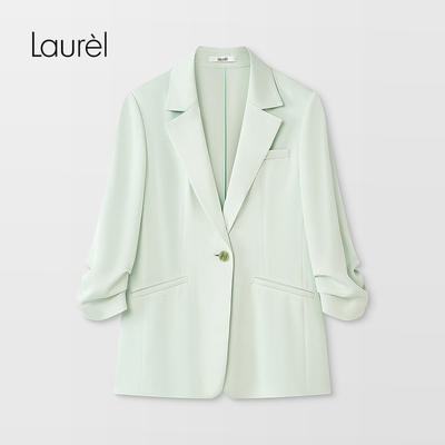 【醋酯纤维】Laurel劳芮新款七分袖一粒扣西装LWD366T06100