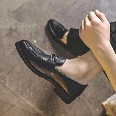 豆豆鞋男夏季透气男鞋2025新款一脚蹬乐福鞋英伦商务正装皮鞋男款