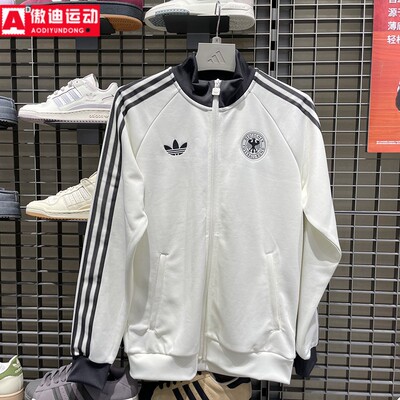 阿迪达斯三叶草2026夏新款男装运动休闲足球风立领夹克外套KG5096