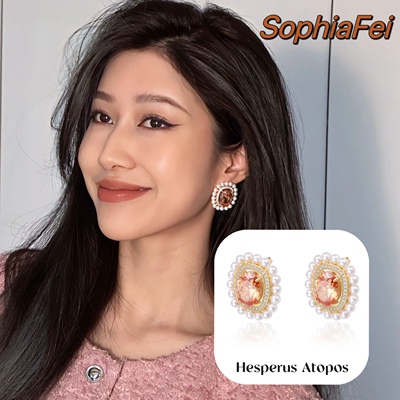 珍珠宝石耳钉HesperusAtopos