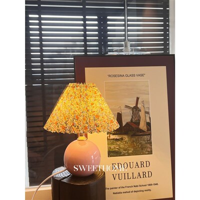 精选SweetHome *海蒂花园 中古复古碎花陶瓷夜灯卧室Y睡眠装饰氛