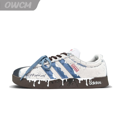 Adidas neo VL 雪域山下潮流时尚涂鸦低帮休闲板鞋运动鞋男女同款