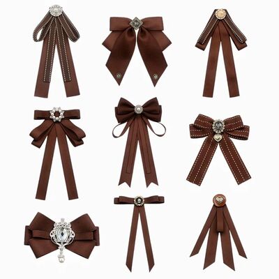 New Stylish Ribbon Bow Tie Brooch Elegant Professional Charm