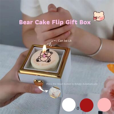 Creative Bear Flip Ring Box Creative Surprise Jewelry Box Mi