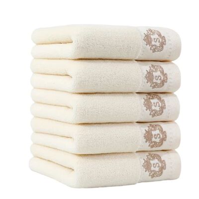 1/5/10PCS Cream Bathroom Cotton Towel 35x75cm 70x140cm Hand