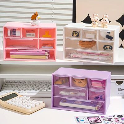 Six-compartment Drawer Storage Box, Drawer Bead Small Jewelr
