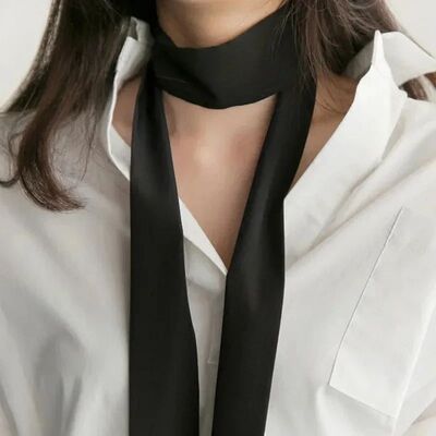 1PCS 5X190CM Women Narrow Long Scarf 190x5cm Solid Color Chi