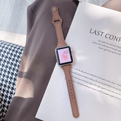 iWatch表带个性杏色皮款