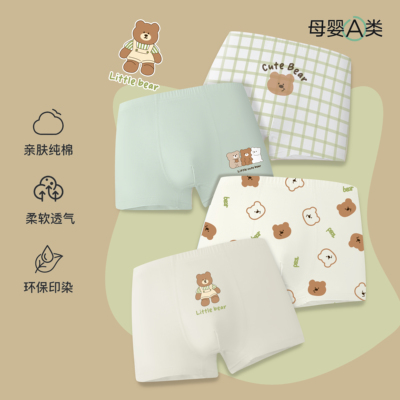 男童纯棉内裤小熊图案NK515