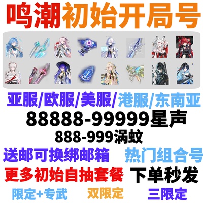 鸣潮国际服初始自抽成品多金组合