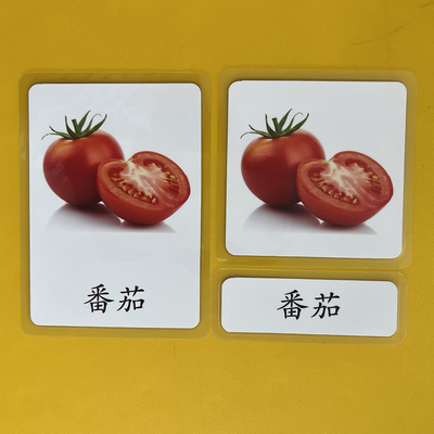 蒙氏教具蔬菜主题语言区三段卡片