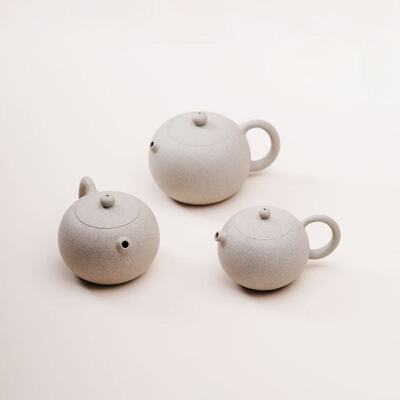 一条英俊白段泥紫砂壶茶壶