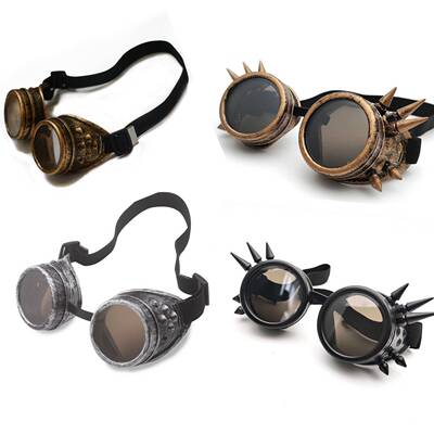 Halloween Retro Steampunk Glasses Cos Prop 蒸汽朋克眼镜