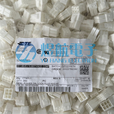 一个起售 AMP/TE连接器 177901-1 胶壳6PIN 间距3.96mm 原装现货