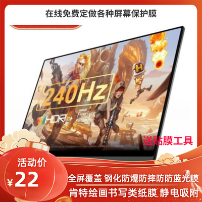 适用于  EHOMEWEI G2 Plus 17.3寸显示器手写类纸膜防刮防指纹防爆 防反光钢化膜 防窥 防蓝光贴膜
