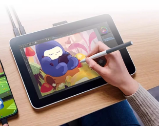 适用于Wacom数位屏DTH134绘图屏13.3英寸平板屏幕防蓝光护眼类纸膜水凝膜防窥软钢化贴膜防反光膜