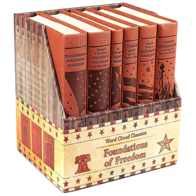 【自营】预售 英文原版  皮面精装  Foundations of Freedom Word Cloud Boxed Set  自由的基础 汉密尔顿 富兰克林自传 6册