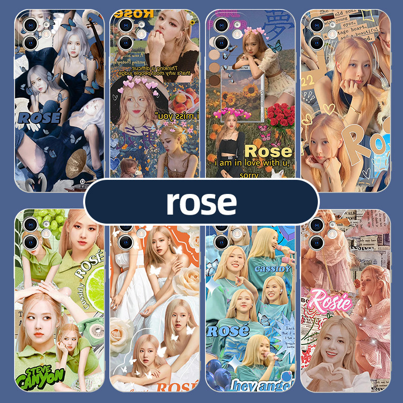 rose朴彩英同款手机壳苹果15华为mate60韩国iPhone14promax明星OPPO小米13vivo12周边p60BLACKPINK30适用