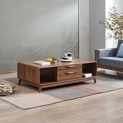 全友家居 家具家私 门店同款 挪威森林 现代中式 61096实木长茶几