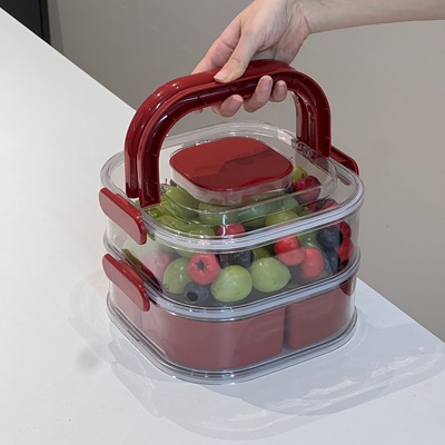 果盘客厅茶几家用零食摆放盘密封防潮糖果盒大容量干果收纳盒