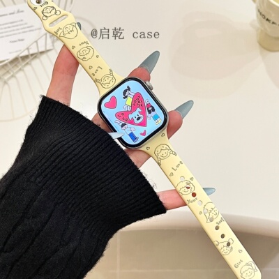 适用苹果手表表带硅胶