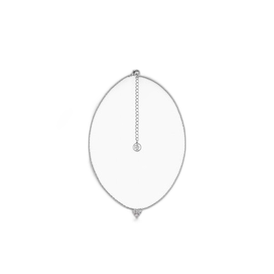 韩国直邮FIND KAPOOR 爱心链条水钻项链银色 1140181吊坠